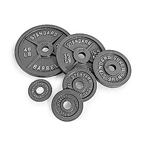 CAP Barbell Olympic 2-Inch Weight Plate, Gray, 35 LBS