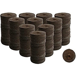 100 Count- Jiffy 30 MM Peat Soil Pellets Seeds Starting Plugs: Indoor Seed Starter- Start Planting Indoors for Transplanting to Garden or Planter Pot