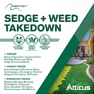 Sertay Herbicide (1.25 oz) by Atticus (Compare to Certainty) – Sulfosulfuron Weed Killer for Southern Lawns – Post Emergent Weed Control