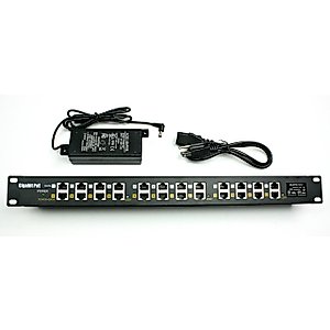 PoE Texas 12 Port Gigabit PoE Injector with 48 Volt 60 Watt Power Supply for 802.3af/at Devices