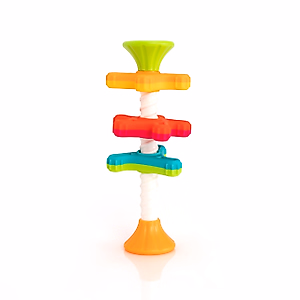 Fat Brain Toys MiniSpinny - Travel-Friendly Spinning, Textured Sensory Baby Toy