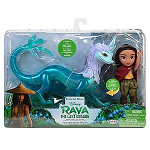 Disney Raya and The Last Dragon 6-Inch Petite Raya Doll and Feature Sisu Dragon Figure Gift Set
