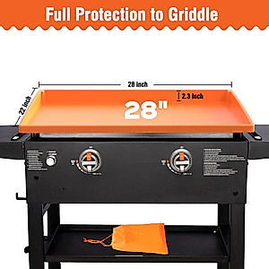 ERABAY Griddle,Heavy Duty Food Grade Silicone Griddle Cover,【Upgraded Full-Edge】 Grill Pads and Floor mats Protective BBQ Grill for Blackstone Protector