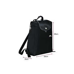 Longchamp 'Le Pliage' Nylon and Leather Club Backpack, Black