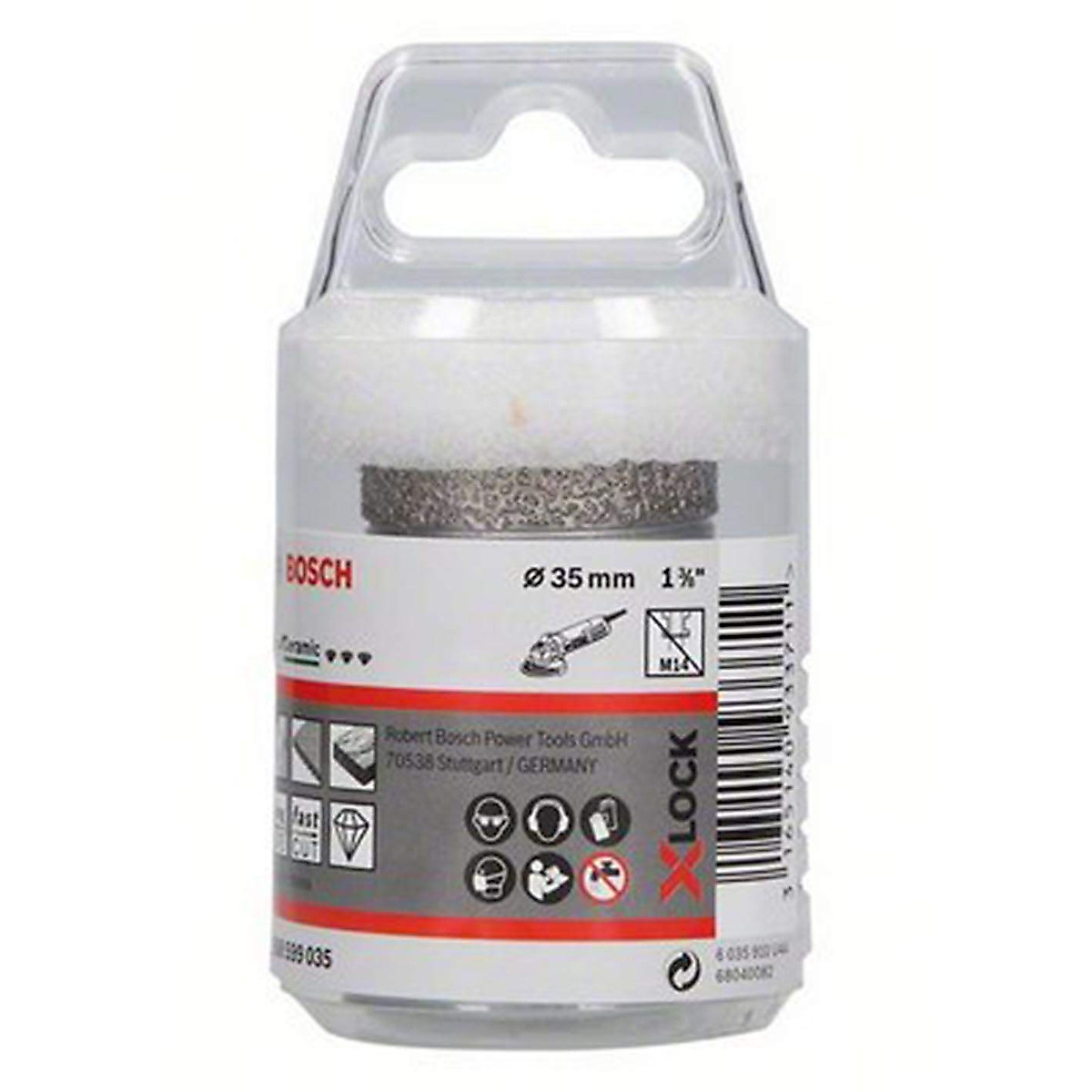 Bosch Professional 2608599035 Diamond Dry Drill Bit Best for Ceramic X-Lock, Dry Speed, Diameter Working Length 35 mm