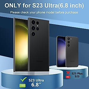 Ezanmull for Samsung Galaxy S23 Ultra Waterproof Case, with Built-in Screen Protector Dustproof Shockproof Full Body Underwater Protective Phone Case Cover for Samsung Galaxy S23 Ultra 5G 6.8"-Black