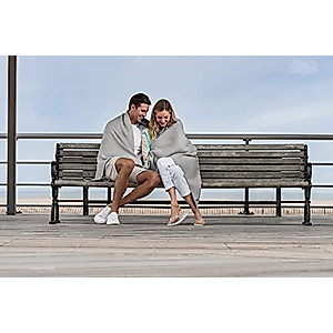 MV Sport Sweatshirt Blanket – Lightweight Blanket – Fleece Knit Blanket (Heather)