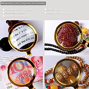 Magnifying Glass,Portable Handheld Magnifie Lens for Seniors Reading and Kids Nature Exploration (1)