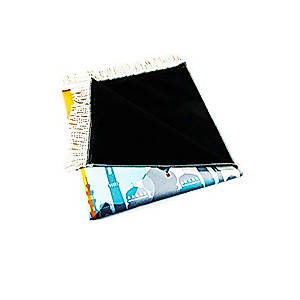 Muslim Prayer Rug for Kids | Digital Printed Unique Design Sajadah | Soft Islamic Prayer Rug | Perfect Islamic Ramadan Gifts for Kids | Kid Size Prayer Carpet, Salah Mat, Design: Mosque & Tractor