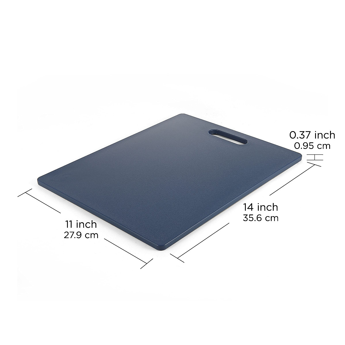 Copco Large Plastic Cutting Board, 11x14-Inch, Steel Blue