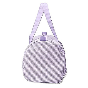 Gabigaba Kids Travel Overnight Bag Seersucker Carry On Lightweight Weekender Duffel Bag for Boys and Girls (Lavender)