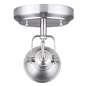CANARM ICW622A01BN10 LTD Polo 1 Light Ceiling/Wall, Brushed Nickel with Adjustable Head