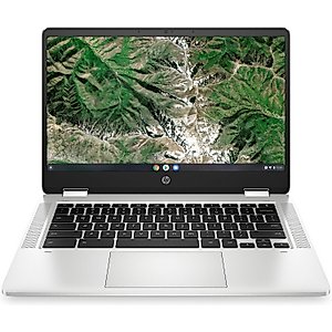 HP Chromebook x360 14-inch FHD Laptop , Pentium Silver N5030 4GB RAM, 64GB eMMC Computer Storage, 2-in-1 Touchscreen Notebook Tablet, Chrome OS, 14a-ca0097nr, Natural Silver (Renewed)