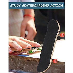 Weohoviy Finger Skateboard, Maple Wooden Fingerboard with Box Reduce Pressure and Ideal for Finger Skater, Kids (Red)