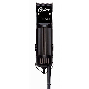 Oster Titan Model #76076-310 Detachable Blade Heavy Duty Clipper with Bonus 00000 Detachable Blade, 10 Guide Comb Set and Neck Duster