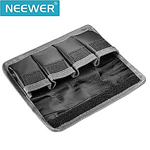 Neewer DSLR Battery Bag/Holder/Case for AA Battery and lp-e6/ lp-e8/ lp-e10/ lp-e12/ en-el14/ en-el15/ fw50/ f550 and More, Suitable for Battery of Nikon D800, Canon 5DMKIII, Sony A77