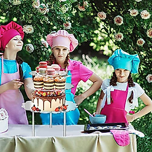 Okllen 3 Pack Clear Acrylic Cake Stands, Cupcake Stand Cake Holder, Countertop Dessert Display Riser for Bakery, Appetizer, Birthday Wedding Party Baby Shower, Flower Shape