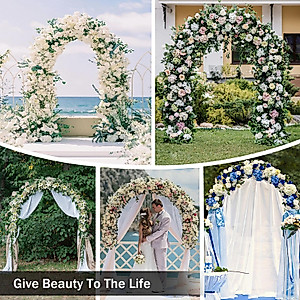 SCENDOR Metal Garden Arbor, Outdoor Wedding Arches for Ceremony, 7.9 Feet High x 4.6 Feet Wide, Assemble Easily 3 Sizes, Black Garden Arch Trellis Indoor Garden Arches for Party Decoration Wide Arbor