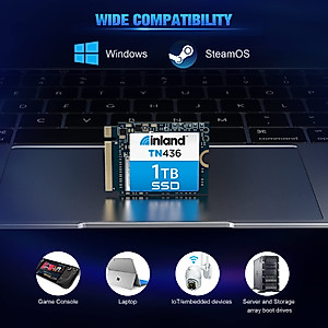 INLAND TN436 1TB M.2 2230 SSD PCIe Gen 4.0x4 NVMe Internal Solid State Drive, 3D TLC NAND Gaming Internal SSD, Compatible with Steam Deck ROG Ally Mini PCs