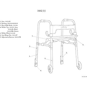 Drive Medical 10233 Clever Lite Foldable Rollator Walker, Gray