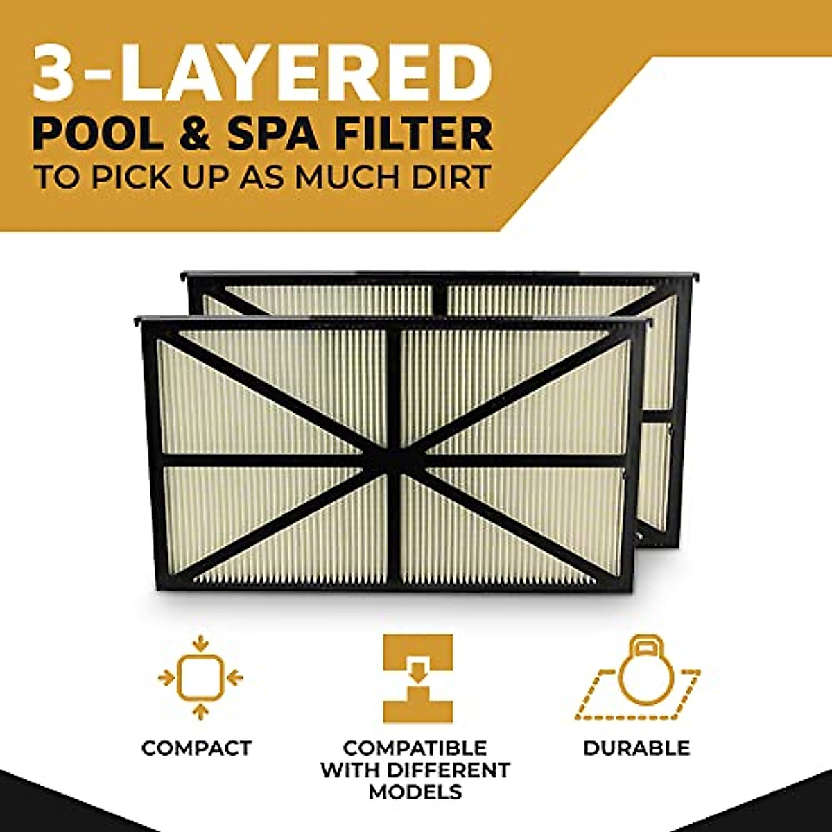 Replacement Robotic Pool Cleaner Filter Cartridges - 2 Piece RCX70101PAK2