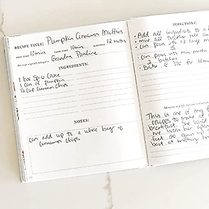 DUNCAN & STONE PAPER CO. Family Recipe Book & Keepsake Journal (160 Pages) – Blank Cookbooks for Family Recipes - Hardcover Recipe Scrapbook - Wife/Mom/Grandmas Recipe Book