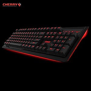 1STPLAYER Steampunk Mechanical Gaming Keyboard, Cherry MX Red Switches, Backlit Red LED, 104 Keys Full Size