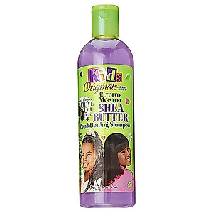 Kids Originals by Africa's Best Ultimate Moisture Shea Butter Shampoo, Healthy Boost of Moisturizers That Soften, Condition and Detangle Hair, Removes Build up, 12oz