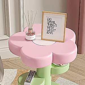 VejiA End Table Unique Flower Shaped Side Table, Small Accent Nightstand, Couch Table End Table Bedside Tables, Living Room Coffee Table, and Sofa Table 20.4 * 23.6 Inches Sid