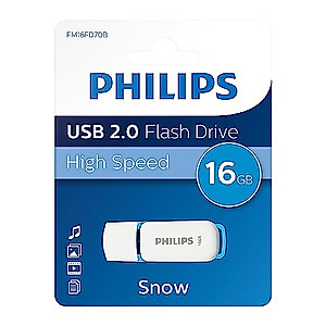 PHILIPS 16GB Flash Drive, Snow Edition USB 2.0 - White/Blue