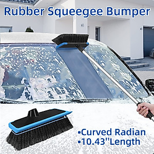 Lsyomne 62'' Car Wash Brush with Long Handle, Scratch-Free Soft Bristles Sturdy Car Wash Brush, Complete Cleaning Kit with Car Wash Mop Mitt Towel Windshield Squeegee Wheel Tire Brush for Car Truck RV