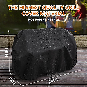 Aoretic 840D Ninja Woodfire Outdoor Grill Cover, Heavy Duty Ninja Woodfire Outdoor Grill Accessories, BBQ Cover Compatible with Ninja Smoker Grill OG700 Series OG701 OG751 OG700 Series, Black