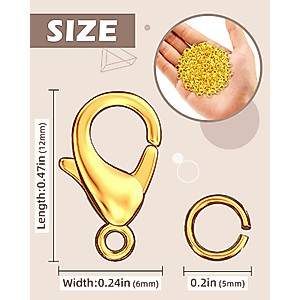 700 Pieces Lobster Claw Clasps and Open Jump Rings Set,Lobster Clasps for Jewelry Making Necklace Clasp Bracelet Jewelry Clasps for Women