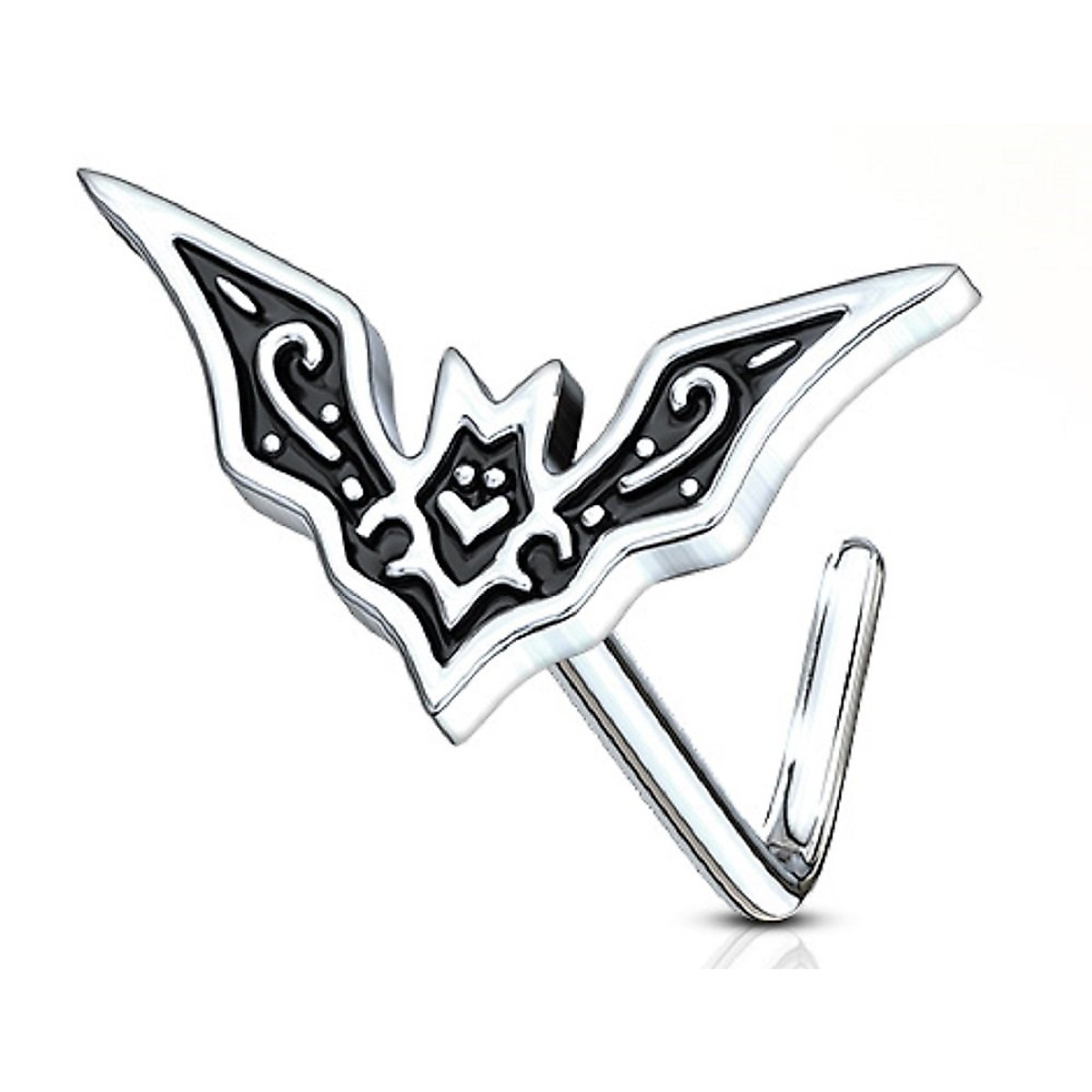 Nose Ring 20g Bat Wings 316L Surgical Steel L Bend Stud