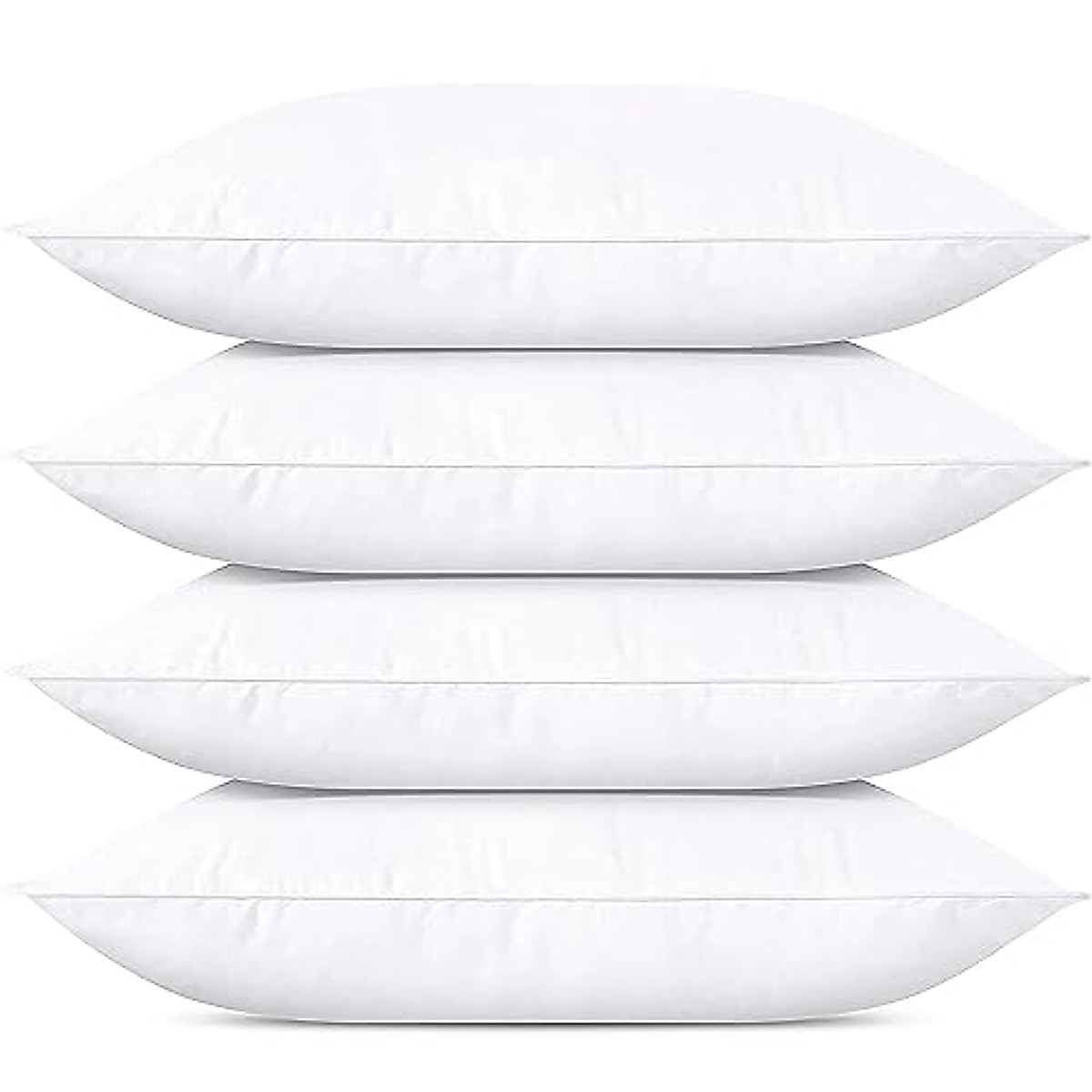 SILUI Pillows Standard Size Set of 4 Pack Soft Medium Support Hypoallergenic Plush Down Alternative Bed Pillow for Back, Stomach or Side Sleepers,20x26in
