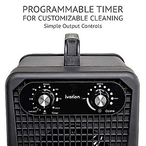 Ivation Ozone Generator Air Purifier, Powerful Compact Unit Deodorizes, Sanitizes & Improves Indoor Air Quality Up To 4000 Sq. Ft. - for Dust, Pollen, Pets, Smoke & More