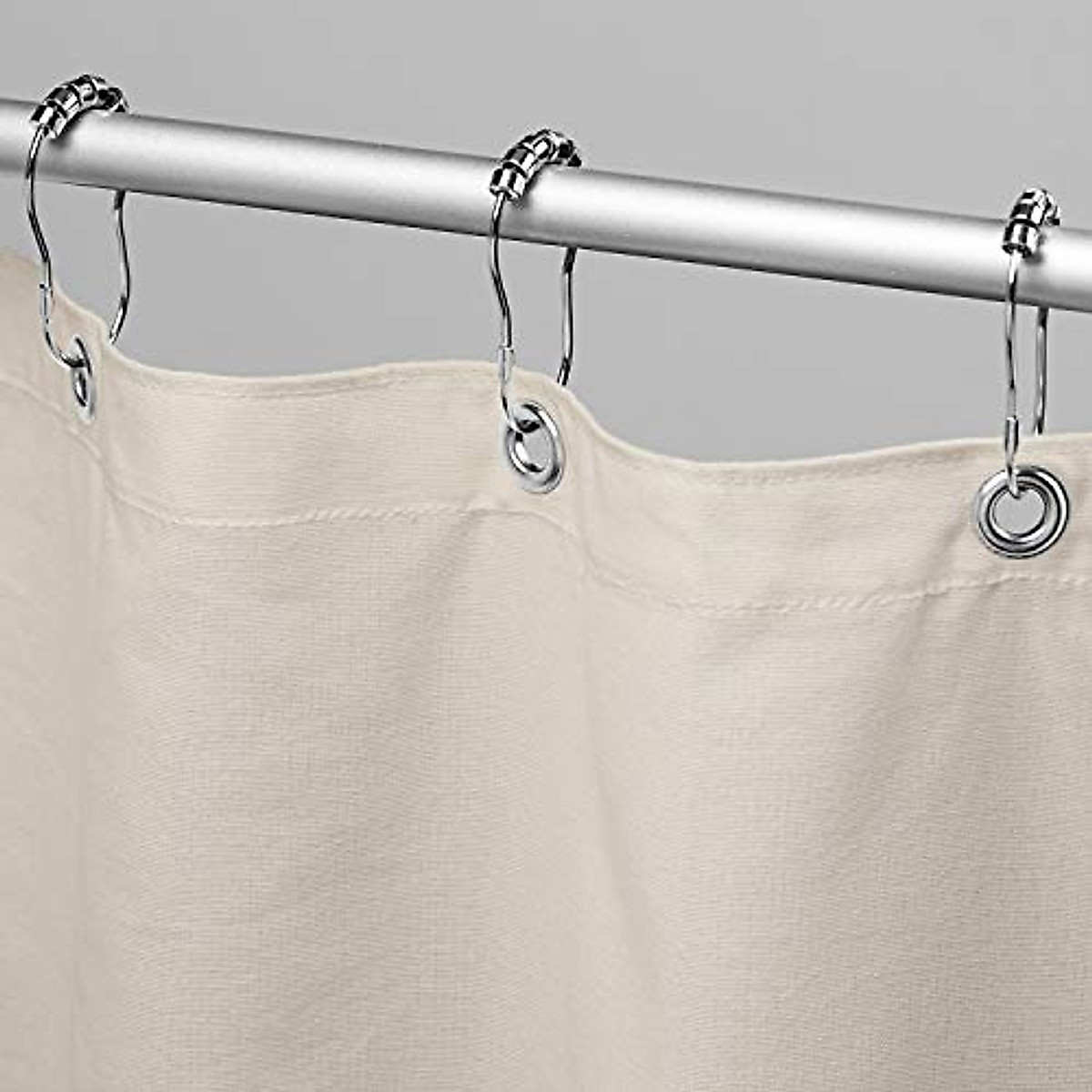 Bean Products Cotton Shower Curtain (Natural), [70" x 74"] | All Natural Materials - Made in USA | Works with Tub, Bath and Stall Showers