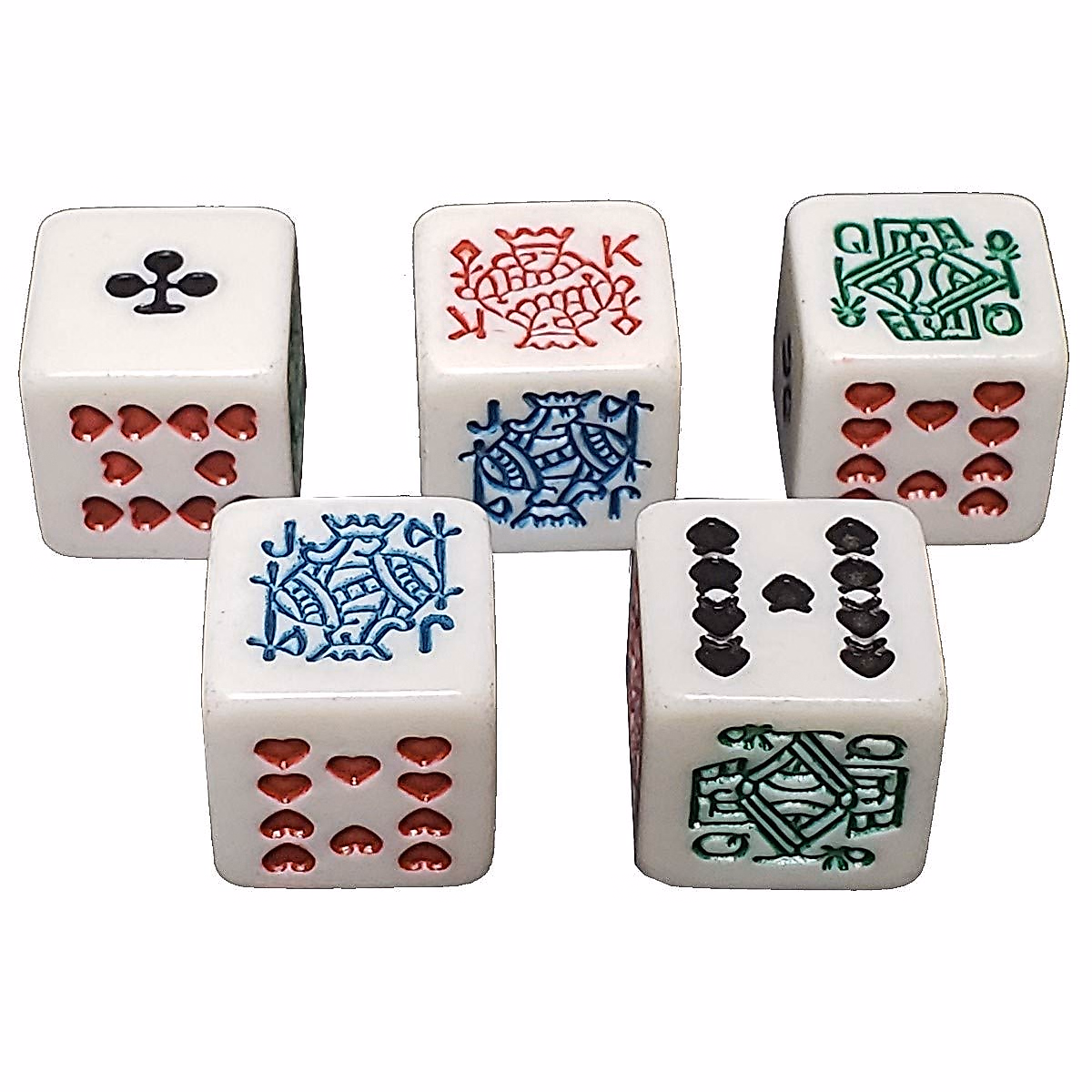 Cyber-Deals Dice Cup with White Poker (Clubs Ace) & Pip Dice in Storage Pouch Set (1 Set)