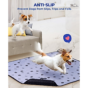 Fostanfly Washable Pee Pads for Dogs, 2 Pack 28''*34'' Large Ultra-Absorbent and Leak-Proof Reusable Potty Training Pads Puppy Pads Dog Pee Pads for Dogs and Cats of Add 8 Lanyards