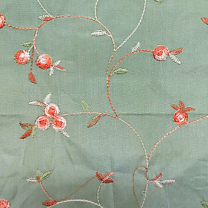 Ouyatoyu 4pcs Embroidered Silk Flower Design Jacquard Travel Bag, Laundry Bags Shoe Bags, Lingerie Bags Underwear Bags for Travel Storage for Men Women Washable Cloth Shoe Bags