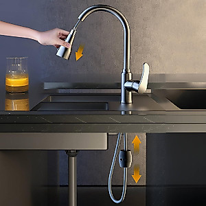 Loyzen 18.35oz(1.15lb) Pull Down Faucet Hose Weight Ball, Kitchen Sink Pull Out Sprayer Hose Gravity Ball Replacement Part, Universal Bathroom Basin Sink Stainless Steel & Braided Hose