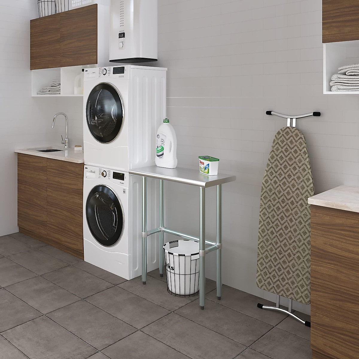 14 in. x 30 in. Open Base Stainless Steel Work Table | Residential & Commercial | Food Prep | Heavy Duty Utility Work Station | NSF