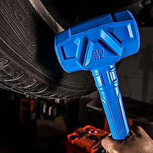 REAL STEEL Dead Blow Hammer with Carbon Steel Core Handle, Marring and Sparking Resistant, 28 Ounce (0317)