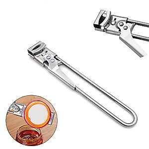 Adjustable Multifunctional Stainless Steel Can Opener, Master Opener Adjustable Toothed Clamp Jar & Bottle Opener for Arthritic Hands, Seniors, and Anyone With Limited Hand Strength