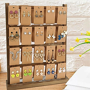 ZYP Earring Display Stand, Wood Organizer for Retail Store, Portable Table Displays for Jewelry Storage, Ideal for Home or Business