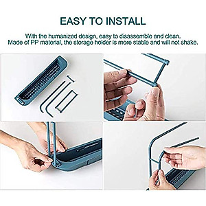 Telescopic Sink Storage Rack – Premium Kitchen Sink Rack – Durable Plastic Expandable Kitchen Rack for Dish Soap, Gloves, Sponge – Built-in Towel Dryer – Easy and Quick Assembling (Gray)