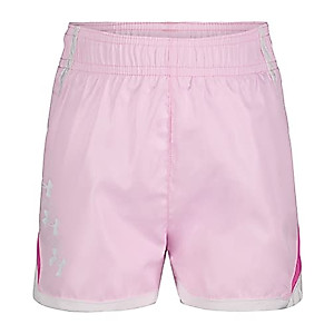 Under Armour Womens Fly by Short, Elastic Waistband, Logo Detail, Lightweight, Pink Sugar - Core, 5 US