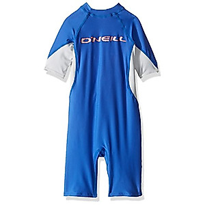 O'Neill Toddler O'Zone UPF 50+ Short Sleeve Spring Suit, Blue/Grey/Red, 1
