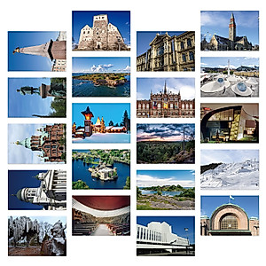 Dear Mapper Finland Vintage Landscape Postcards Pack 20pc/Set Postcards from Around the World Greeting Cards for Business World Travel Postcard for Mailing Decor Gift