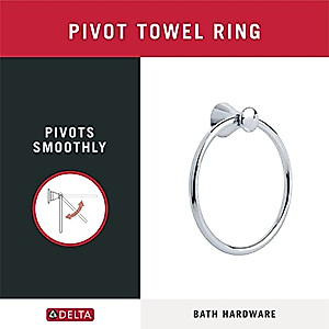 Delta Faucet 73846 Lahara Towel Ring, Polished Chrome (Pack of 2)